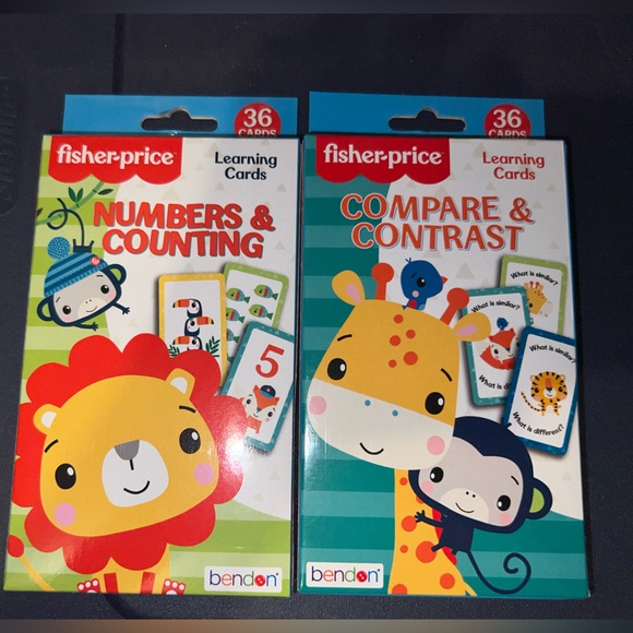 bendon | Toys | For 20fisher Price Set Of 2 Flash Cards Numbers ...